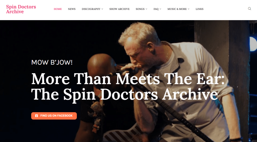 aaaand we’re back! Re-vamped Spin Doctors Archive is live – Spin ...